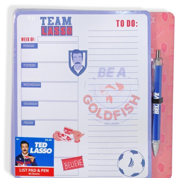 Warner Bros. | Office | Warner Bros Ted Lasso Paper List Pad And Pen ...